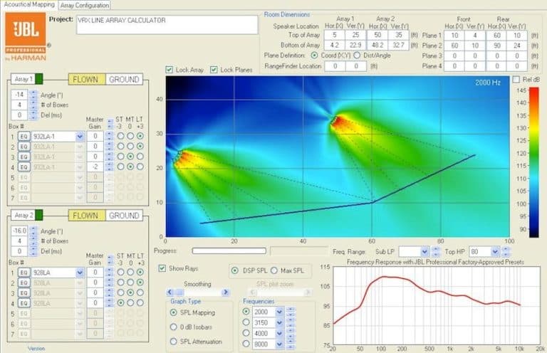 JBL Professional VRX Line Array Calculator | Muzyka i Technologia